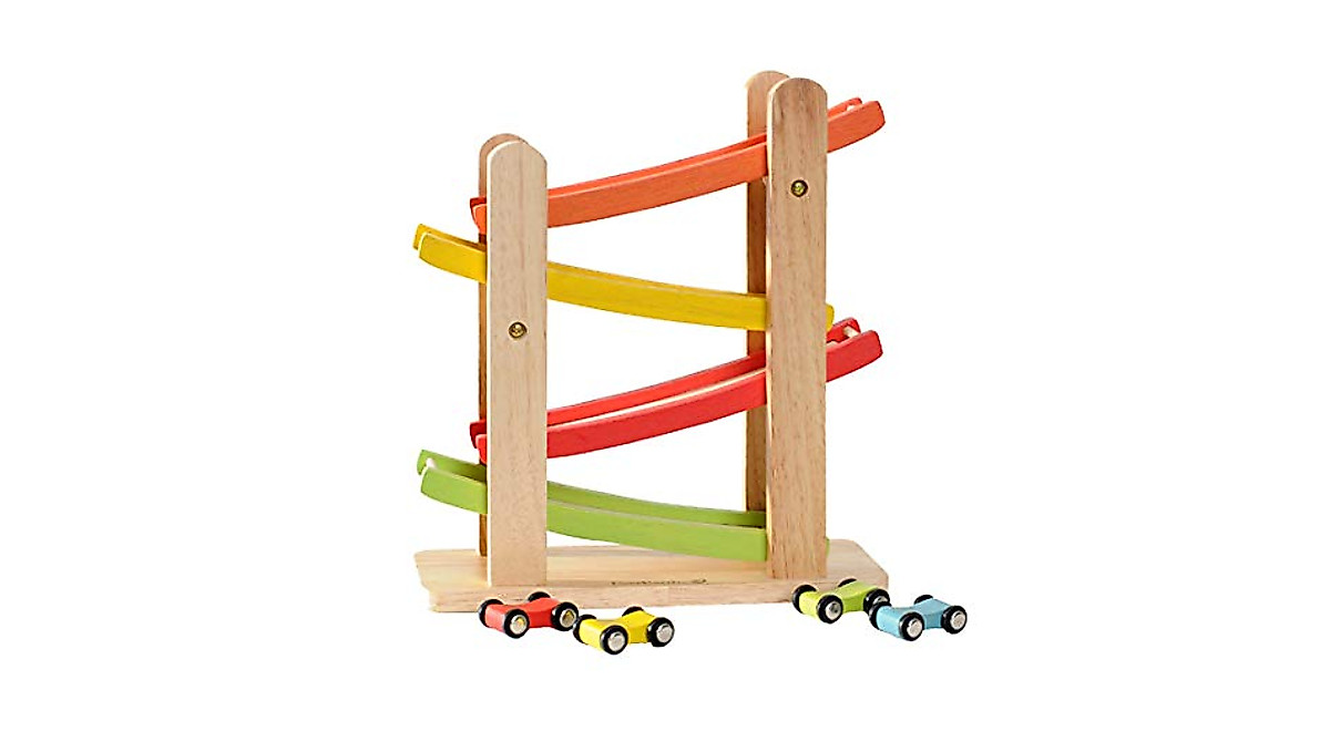 EverEarth Jr. Ramp Racer - Wooden Race Track for Toddlers