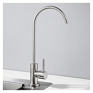 1/4"Kitchen Faucets Direct Drinking Tap Water Purifier Faucet for Kitchen Sink Drinking Water Anti-Osmosis Purifier tapSUS304 ( Color : Black )