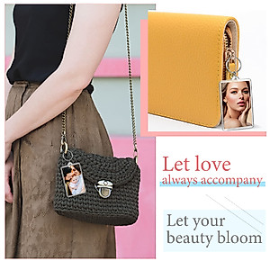 Yaomiao Acrylic Photo Frame Keychain Holder Photo Picture Insert Blank Keyring for DIY Craft(2 x 3 Inch,15 Pieces)