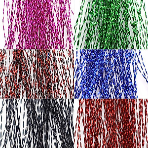 YZD Colorful Crystal Flash Fly Fishing Line 12 Packs Fly Tying Material for Make Fishing Lure Dry Wet Streamers Flies (B Set)
