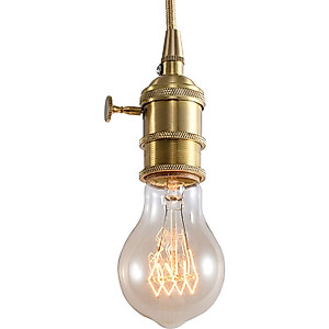 Lxcom Lighting A19 Vintage Light Bulbs, E26 110V 25W Warm Dimmable Vintage Style Incandescent Light Bulbs for Wall Sconces, Ceiling Light, 4 Pack