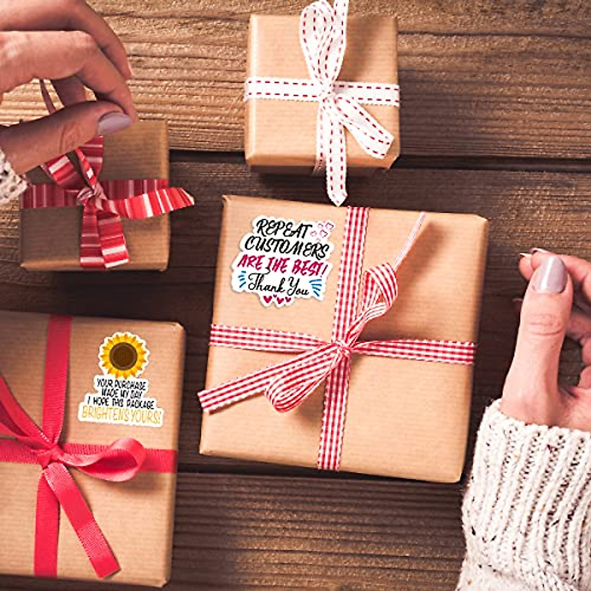 Wailozco Repeat Customers are The Best Stickers,Thank You Stickers,Handmade Stickers,Small Shop Stickers,Envelopes Stickers for Small Business, Online Retailers,Handmade Goods,500 Labels Per Roll