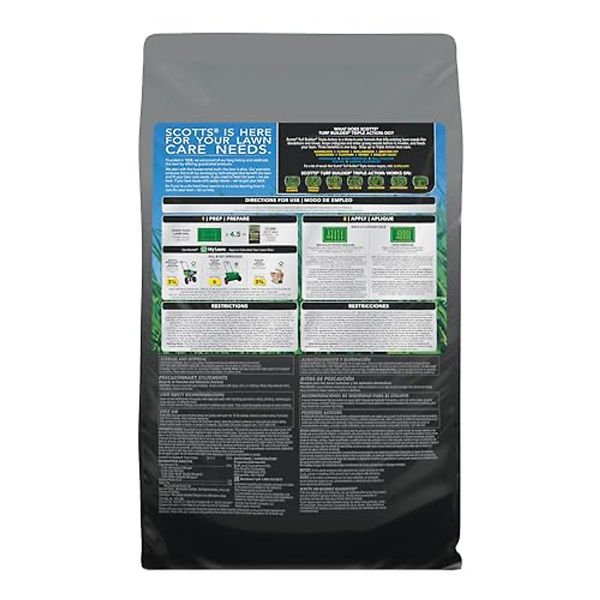 Scotts Turf Builder Triple Action1 - Combination Weed Control, Weed Preventer, and Fertilizer, 33.94 lbs., 12,000 sq. ft.