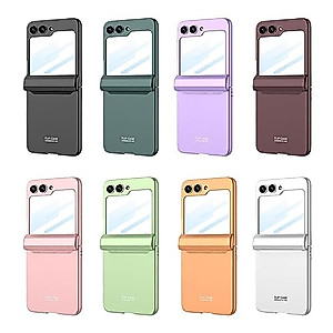 for Samsung Galaxy Z Flip 5 Case Cover,for Galaxy Z Flip 5 Case with Hinge Protection Samsung Flip 5 Case with Screen Protector,Compatible with Samsung Galaxy Z Flip 5 Phone Case Black