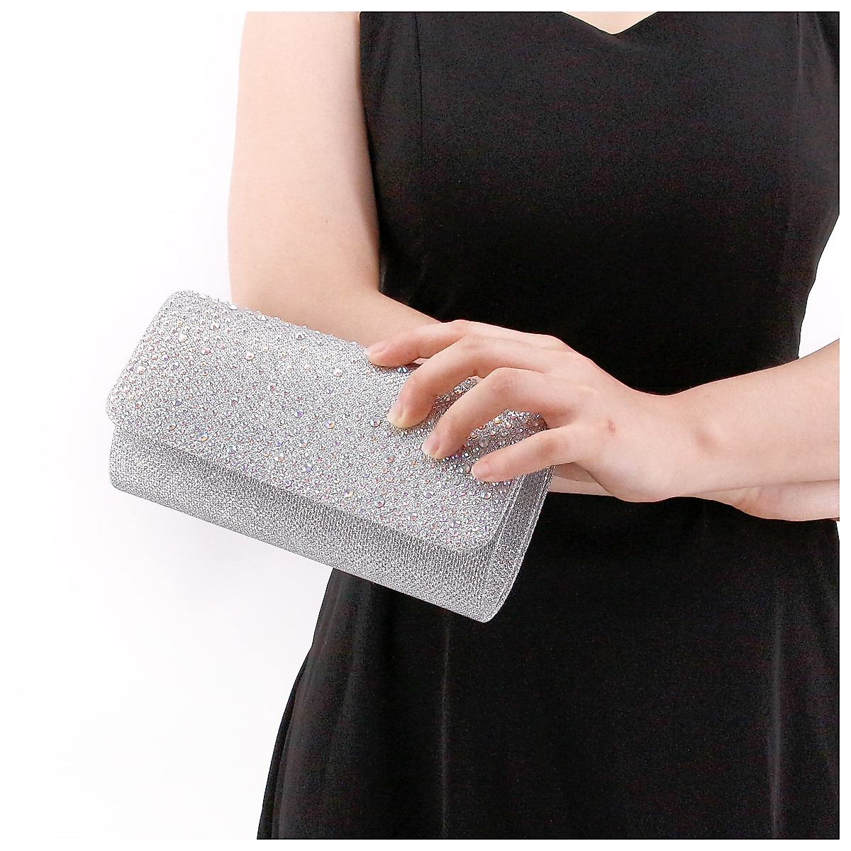 Naimo Womens Sequin Evening Purse Wedding Party Clutch Bag