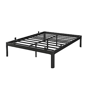 COMASACH 18 Inch Queen Size Bed Frame with Mattress Gasket