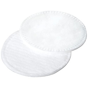 ForPro Professional Collection Pure & Natural Stitched Cotton Rounds for Face, 100% Pure Cotton Makeup Remover Pads, Hypoallergenic, Lint-Free, Vegan & Cruelty-Free, Pack of 4-100 Cotton Pads
