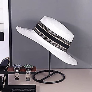 SZCXTOP Metal Wig Stand Holder,Hat Racks,Hat Display Stand,12 inch Stable Sturdy Wig Head Holder, Freestanding Durable Hat Holder Storage Stand,Holders Mannequin Head