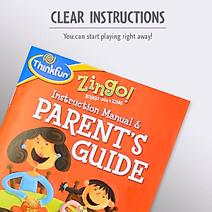 ThinkFun Zingo Bingo - Unique Pre-Reading Game for Kids | Boosts Language & Matching Skills | Fun for Classroom & Home | Amazon Exclusive with Extra Zingo Card