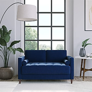 Lifestyle Solutions Lexington Loveseat, 52.4" W x 31.1" D x 33.5" H, Navy Blue