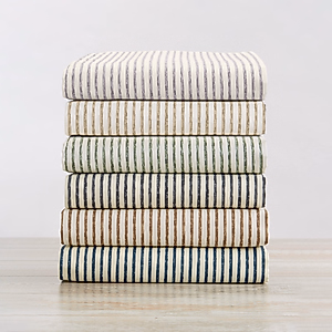 Great Bay Home 3-Piece Twin Size Stripe Microfiber Sheet Set | Ultra-Soft, Brushed Bedding Sheets & Pillowcases | Wrinkle Free, Comfortable, All-Season Bed Sheets (Twin, Light Taupe)