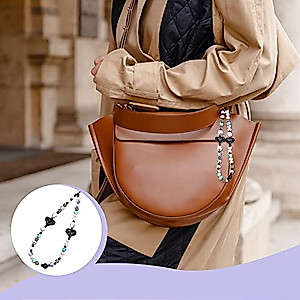 TIESOME Beaded Phone Lanyard, Cell Phone Charm Wrist Strap Heart Clay Beads Keychain for Men Women Cell Phone String Strap