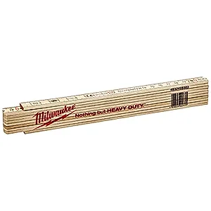 Milwaukee 0 Wooden Slim Folding Ruler 2 m
