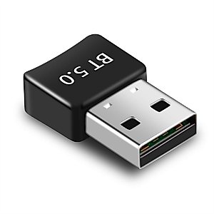 Bluetooth Adapter for PC, USB Bluetooth 5.0 Dongle for Computer Desktop Wireless Transfer and Receiver for Laptop Bluetooth Headphones Headset Speakers Keyboard Mouse Printer Windows 10/8.1/8/7