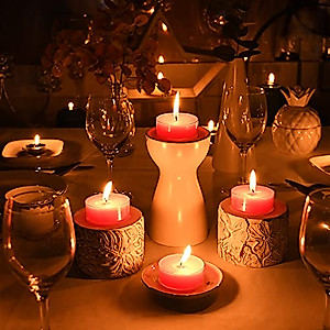 Zest Candle 12-Piece Tealight Candles, Mega Oversized Hot Pink s