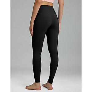 Colorfulkoala Women's Dreamlux High Waisted Workout Leggings 28" Inseam Full Length Yoga Pants (XL, Black)