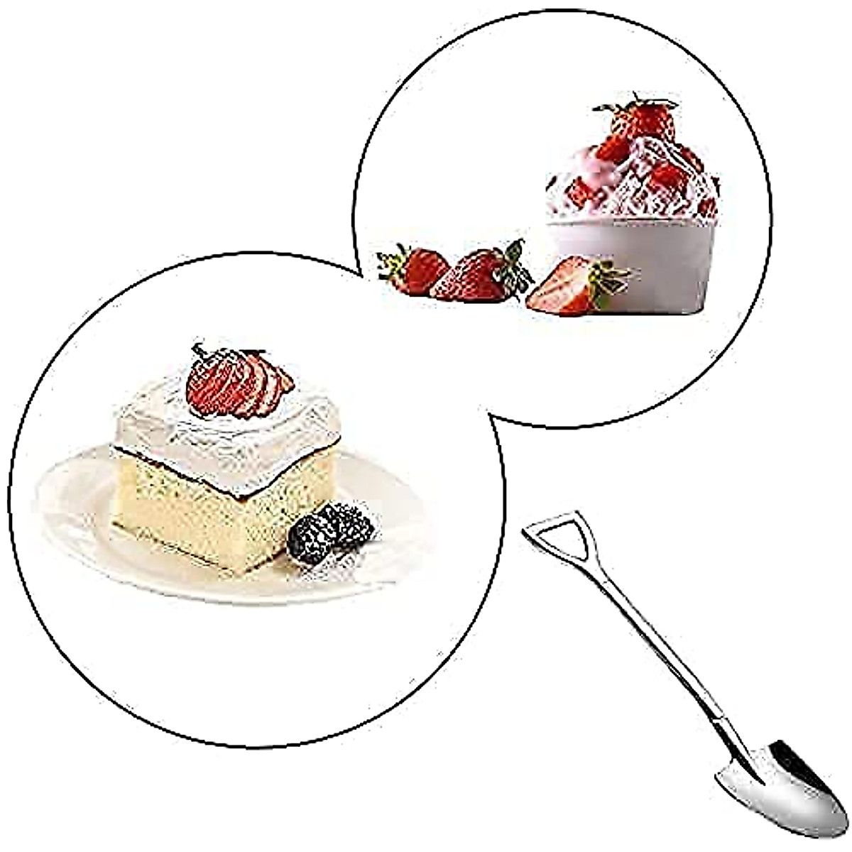 coffee spoon dessert spoon,tea spoon,portable soup spoon,ice cream scoop,yogurt spoon cake spoon,silverware stirring mini gift bag,stainless steel shovel fruit spoon 2 piece