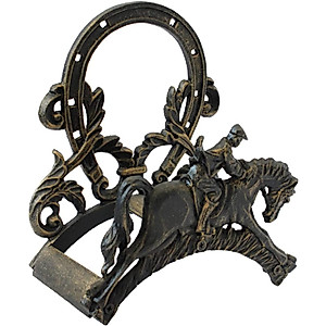 ZSPINJIA Garden Hose Holder Garden Hose Hanger Water Pipe Rack European Style Retro Wrought Iron Horse Style Creative Hose Rack Reel Home Decoration Garden