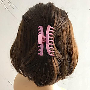 10 Colors 4 Inch Matte Nonslip Hair Claw Clips - Strong Hold Accessories for Thick and Thin Hair, Trendy Jaw Clips for Women