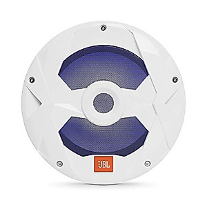 JBL MS10LW - Two OEM Replacement Marine 10 Inch White Subwoofers with RGB LEDs - 4-Ohm