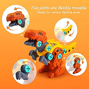 AceList Kids Toys Dinosaur Toys for 3 4 5 6 7 8 Year Old Baby Boys & Girls-Dinosaur Building Sets, Take Apart Dinosaur Toys for Kids-Educational Toys, Birthday for Toddlers