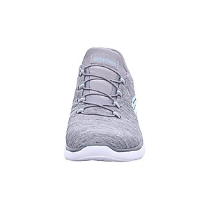 Skechers Women's Hands Free Slip Ins Summits Dazzling Haze Sneaker, Grey Mint, 8.5 Wide