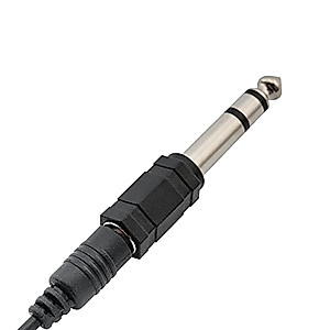 Musiclily 6.35mm 1/4 Inch Male Mono Plug to 3.5mm 1/8 Inch Female Audio Mic Professional Headphone Jack Converter Adapter Microphone Accessory, Black(Pack of 4)