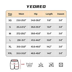 YEOREO Professional Women Workout Shorts 3.6" Scrunch Shorts Seamless High Waisted Contour Gym Yoga Biker Shorts Black