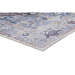Perga Rugs Machine Washable Area Rug for Bedroom, Kitchen, Bathroom, Living Room, Entryway, Home Decor Non Slip Rug, Pet Friendly & Resistant Throw Indoor Floor Carpet