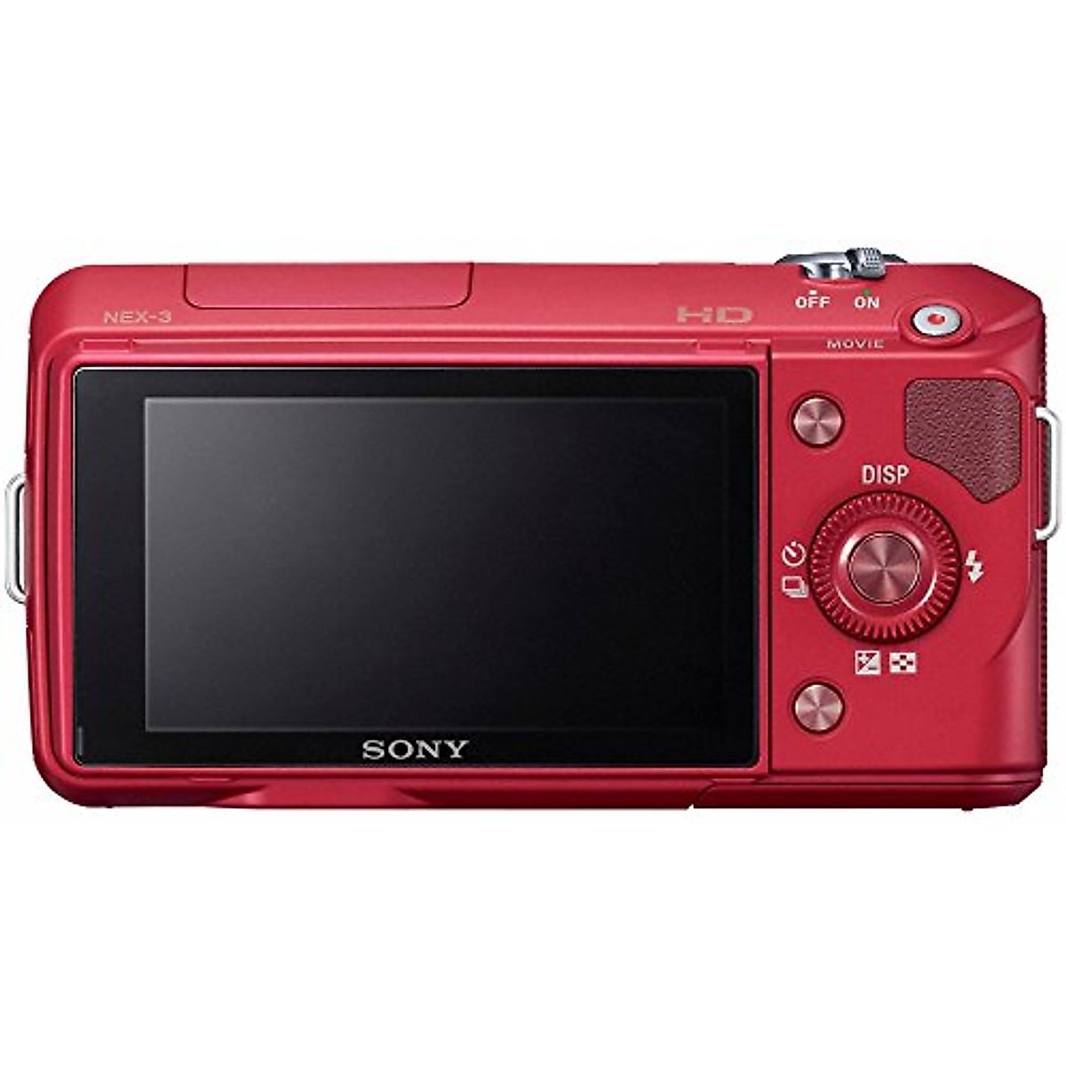 Sony Alpha NEX NEX3A/R Digital Camera with 16mm F2.8 Lens (Red)