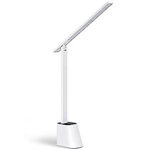 Dankeit LED Desk Lamp, Eye-Caring Office Lamp for Home Bedroom, Dimmable Reading Lamp with Sensitive Touch Control, 3 Lighting Modes Table Lamp,Desk Lamps with Adjustable Arm,White
