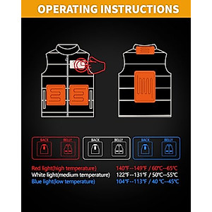 Sofe Lightweight Heated Vest for Men/Women with Battery Pack Rechargeable Electric Heated Apparel Battery Included