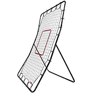 SKLZ PitchBack Baseball and Softball Pitching Net and Rebounder, Black/Red, 2' 9" x 4' 8"