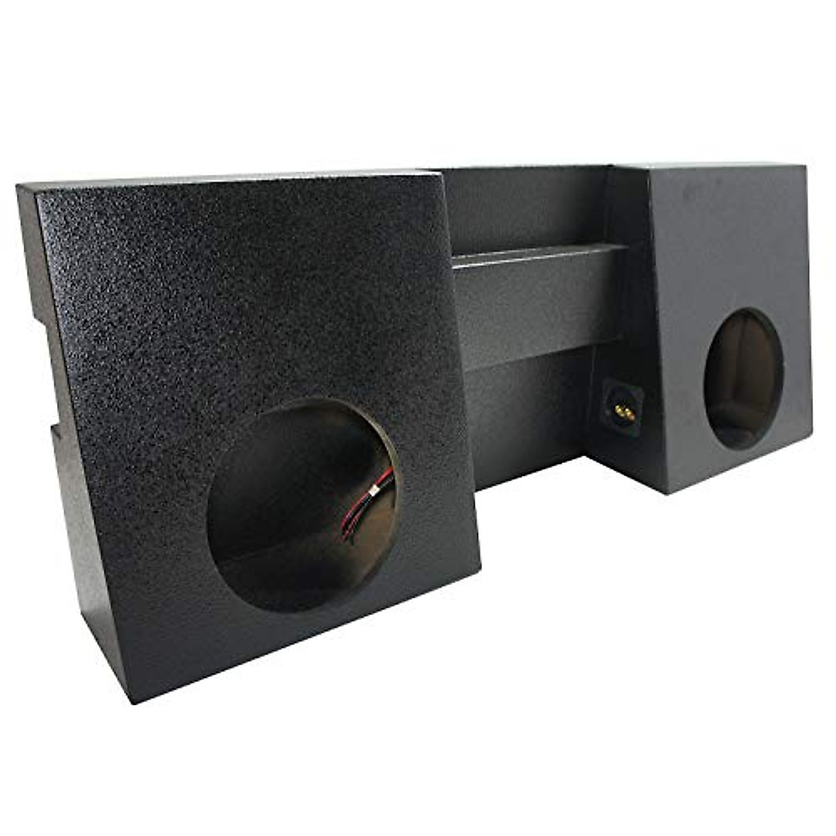 Compatible with 2005-UP Toyota Tacoma Double Cab Truck Kicker Bundle Comp C10 Dual 10" Rhino Coated Sub Box Enclosure & Harmony HA-A800.1 Amp