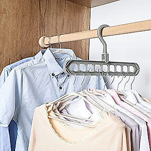 Royalwise Closet Organizers and Storage,Hangers Space Saving,Clothing Cascading Hanger ,Closet Storage Organization for Wardrobe Heavy Clothes,Shirts,Pants,Dresses,Coats (6pcs)
