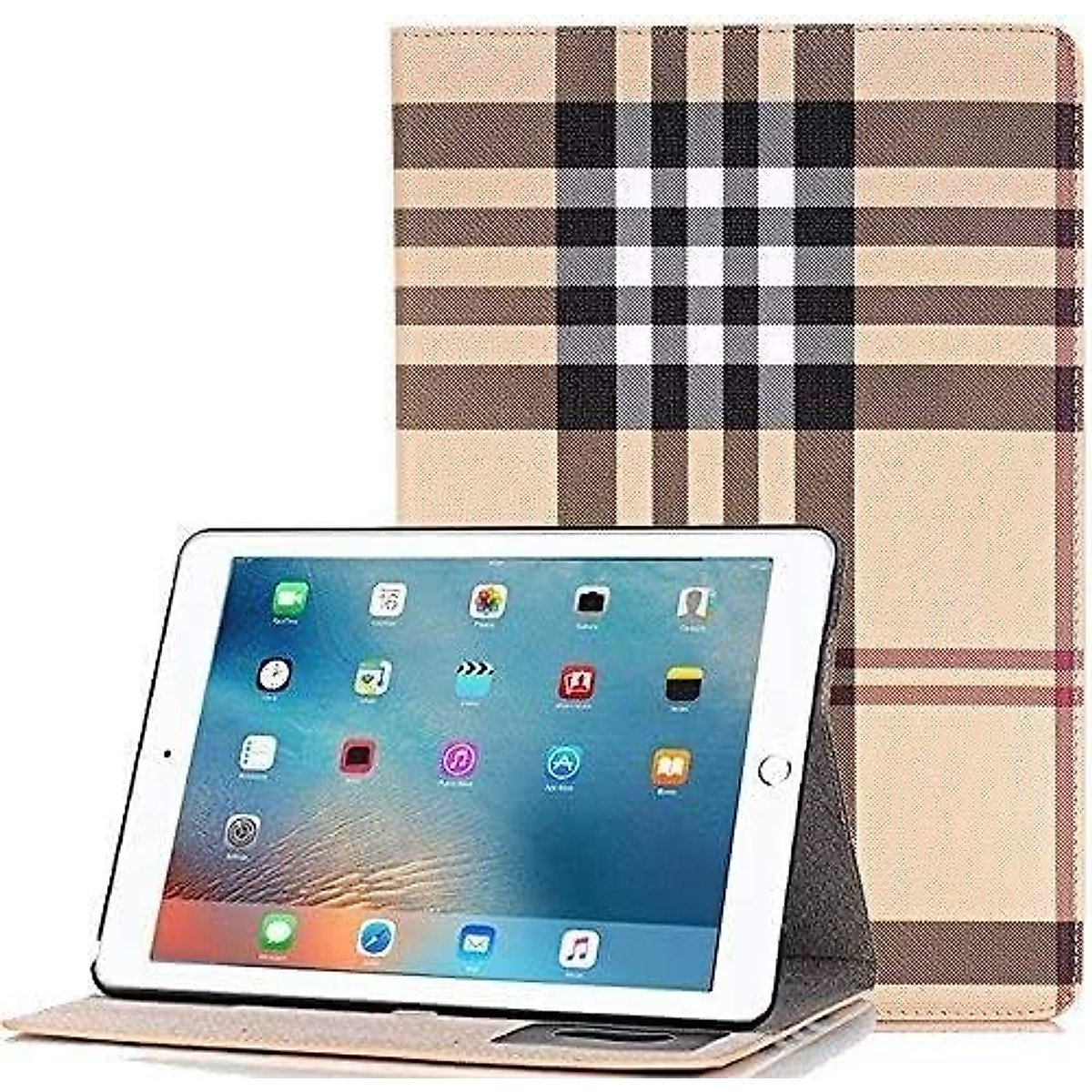 TechCode iPad 10.2in Cover, Luxury PU Leather Folio Stand Case for iPad 7th/8th/9th Gen, Magnetic Smart Protective Case with Auto Sleep/Wake, Yellow