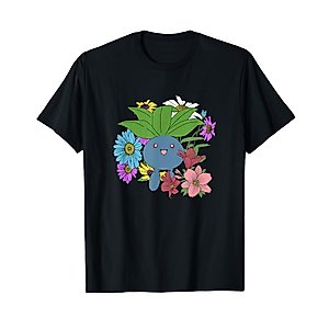 Pokémon Cute Oddish Among The Flowers Portrait T-Shirt