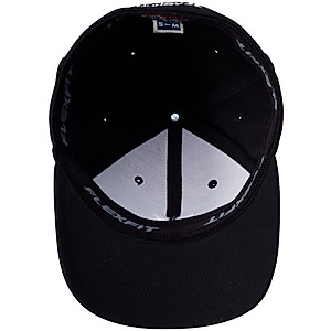 Hurley Men's One And Only Black Flexfit Hat, White, Small/Medium