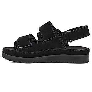 UGG Girls K GOLDENSTAR Slingback Sandal, Black, 13 Little Kid