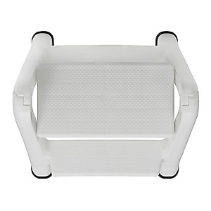 Rubbermaid EZ Step Folding Stool, 2-Step, White