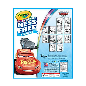 Crayola Color Wonder Cars 3, Mess Free Coloring, 12 Pages, 75-2450