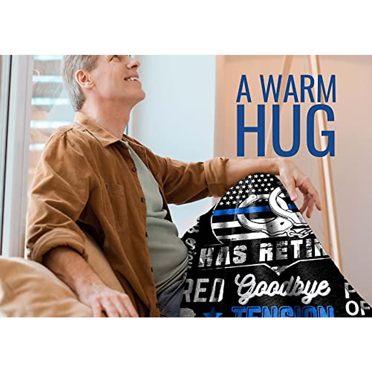 InnoBeta Police Officer Retirement Gifts, Funny Throw Blanket for Retired Police Officers Men, Law Enforcement, Correctional Officer, Cops 65" x 50"