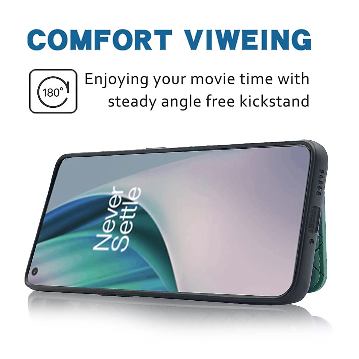 Compatible with OnePlus Nord N10 5G Wallet Case with Crossbody Shoulder Strap and Stand Leather Credit Card Holder Cell Phone Cover for One Plus N 10 G5 1 Plus 10N 1plus One+ 1+ N105G Girls Green