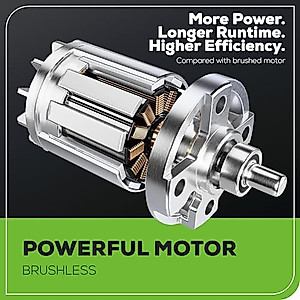 Greenworks 24V Brushless Cordless Drill Kit, 310 in./lbs, 18+1 Position Clutch, 1/2 '' Keyless Chuck, Variable Speed, (2)2Ah Batteries with 2A Charger, LED Light, 8pcs Drill Bits with Tool Bag