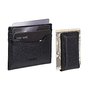 Calvin Klein Men's Wallet Sets-Minimalist Bifold and Card Cases, Black Bessemer, One Size