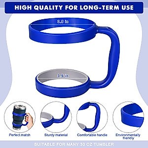 5 Pack Tumbler Handle Tumbler Holder Portable Compatible with 30 oz of RTIC, Simple Modern, SUNWILL, Tervis All Brand Travel Tumbler Cup Mug (Stylish Style)