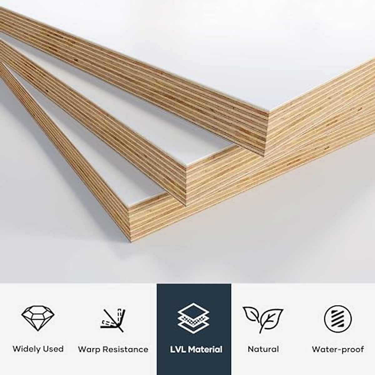 EaseLife 30in x 84in Glass Barn Door,Solid LVL Wood Covered with Water-Proof & Scratch-Resistant PVC Surface,DIY Assembly,5-Panel Glass,White