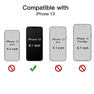 JETech Glitter Case for iPhone 13 6.1-Inch, Bling Sparkle Shockproof Phone Bumper Cover, Cute Sparkly for Women and Girls (Clear)