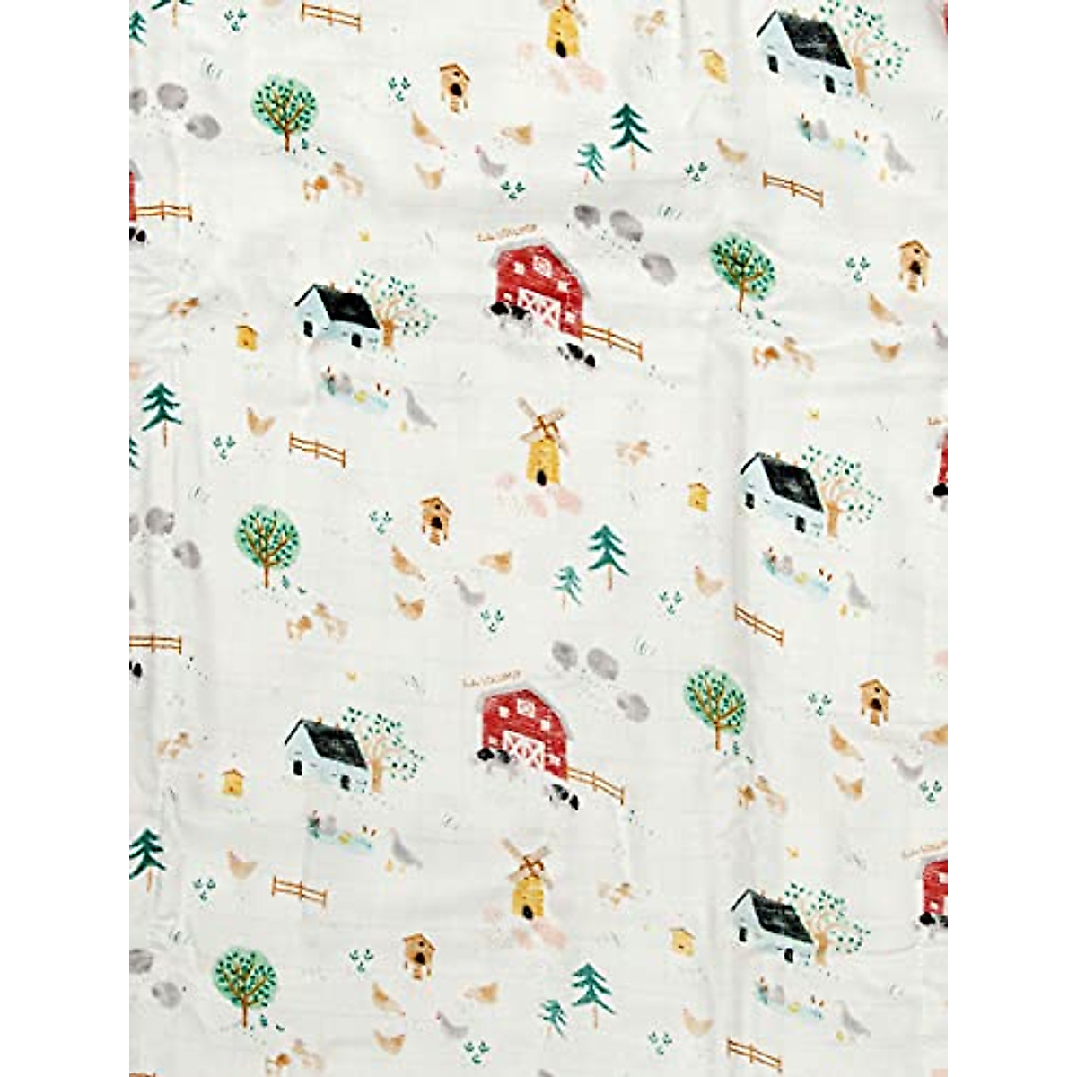 Loulou Lollipop Soft Baby Swaddle Blanket Muslin Wrap Receiving Blanket for Newborn to Toddler Girl and Boy, Large 47” by 47” - Animal Farm…