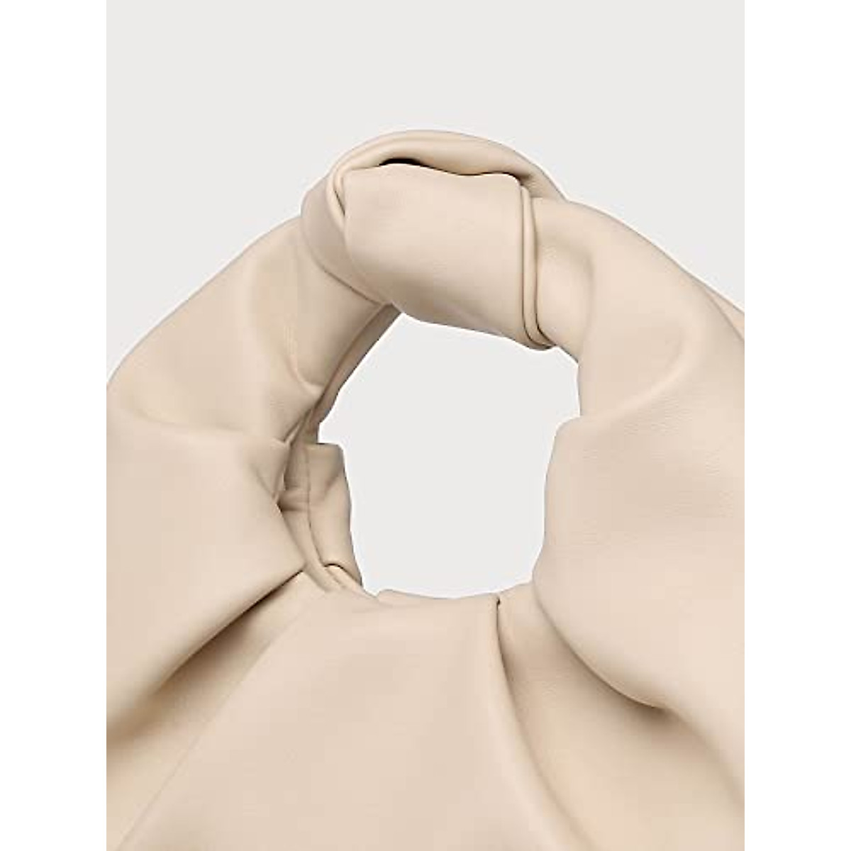 Verdusa Women's Ruched PU Leather Hobo Handbag Clutch Purse Apricot one-size